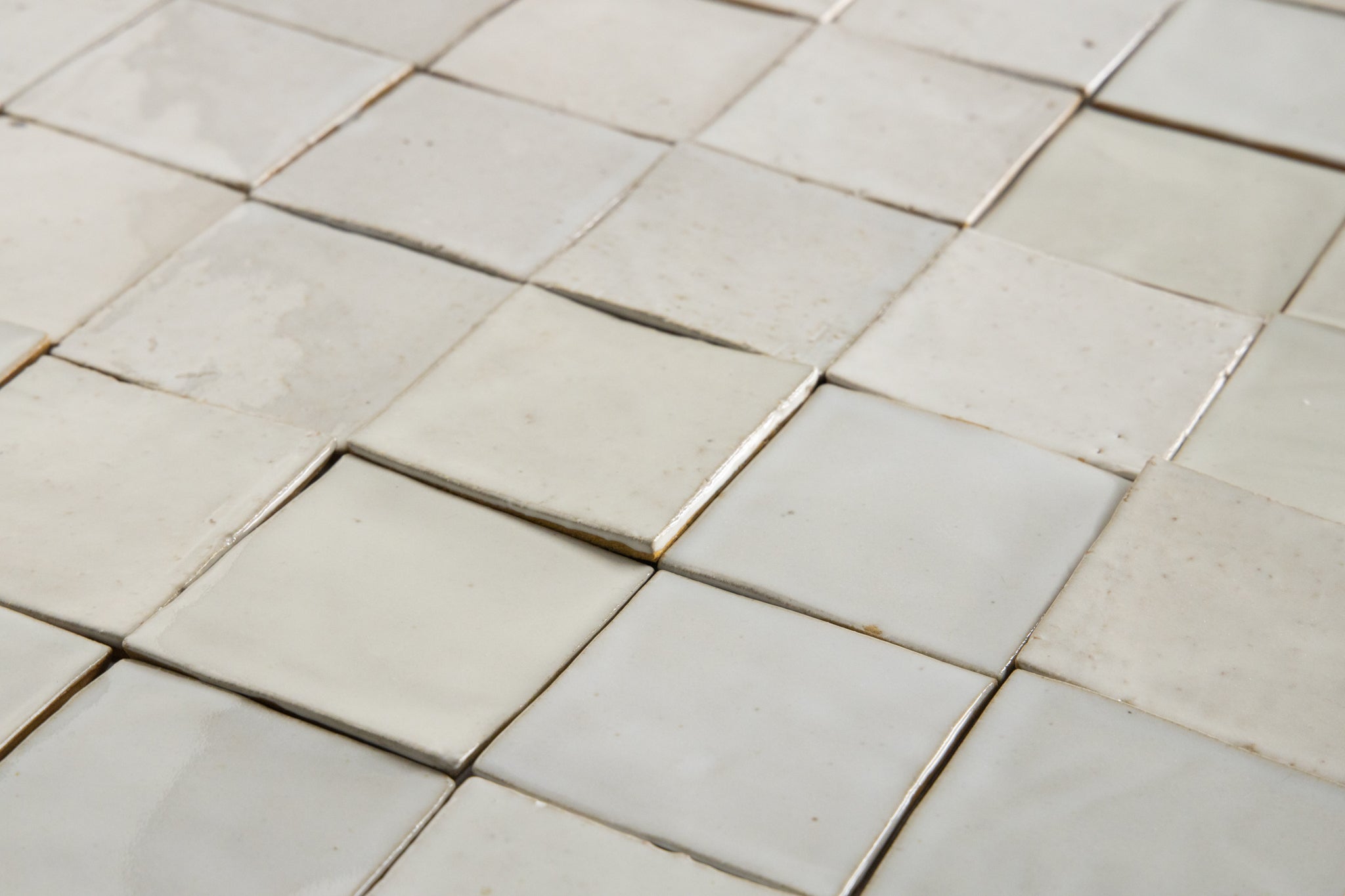 Undulating Off-White Handmade Square Tiles - AKHBMC_Square_WS ...