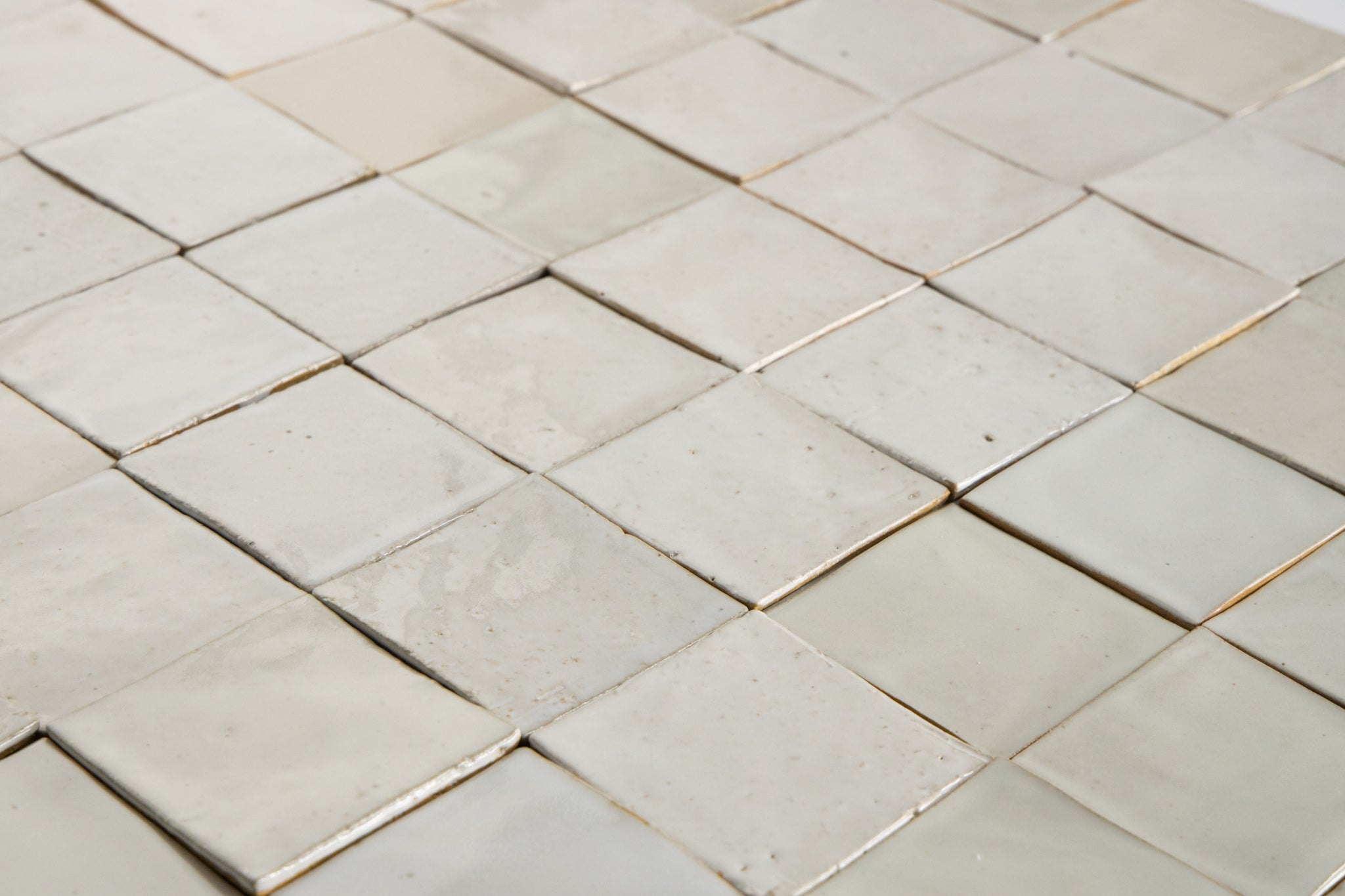 Undulating Off-White Handmade Square Tiles - AKHBMC_Square_WS ...