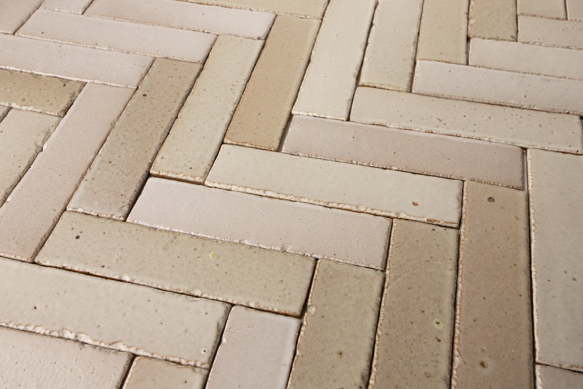 Warm Greige Rectangular Tiles - Uniquely Textured Edges for Creative P ...