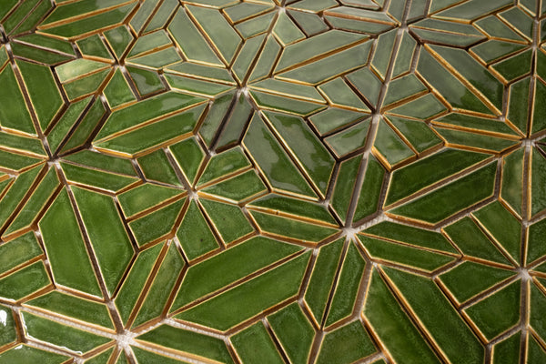Green Mosaic Pattern Tiles CJAY63 – VEELVLAK-Frēodōm