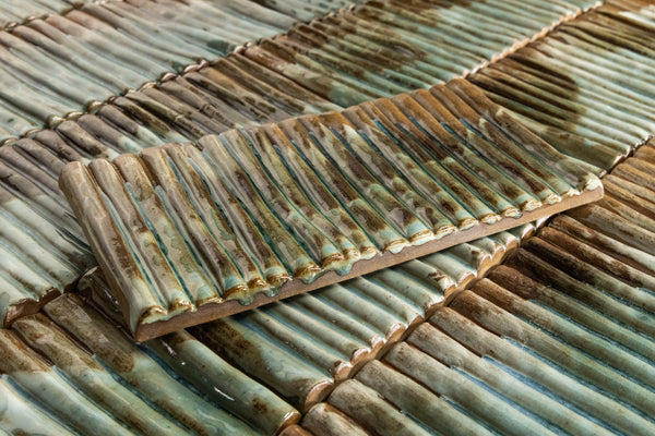 Hand-Made Green & Brown Folded Pipes 3D Tiles - EFALEG-WS – VEELVLAK ...