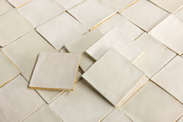 Undulating Off-White Handmade Square Tiles - EFLACA-WS – VEELVLAK-Frēodōm