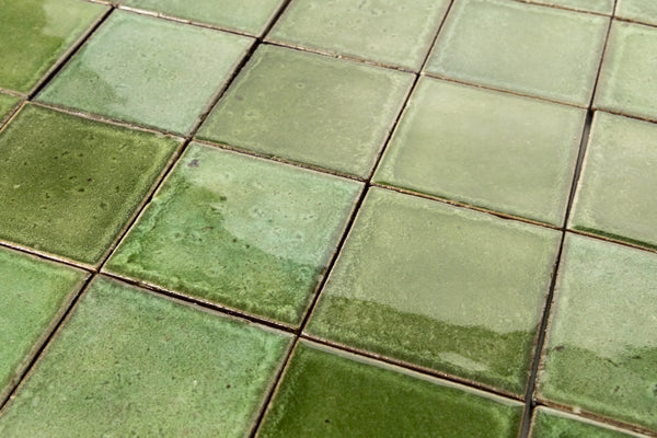 Green Handmade Tiles with Edge Termination Options HCGIBL_EX – VEELVLAK ...