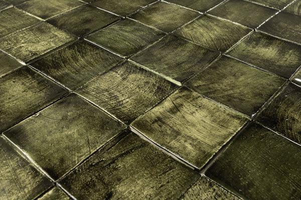 Dark Green Hand-Painted Square Tile KLLDFJ_WS – VEELVLAK-Frēodōm