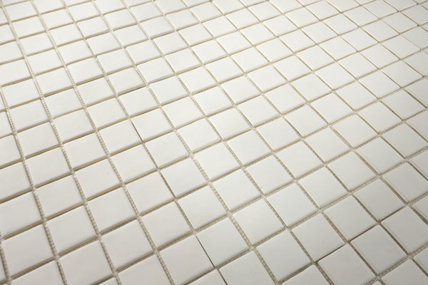 White Handmade Square Tiles on Mesh - LGILHB - WS_18B – VEELVLAK-Frēodōm