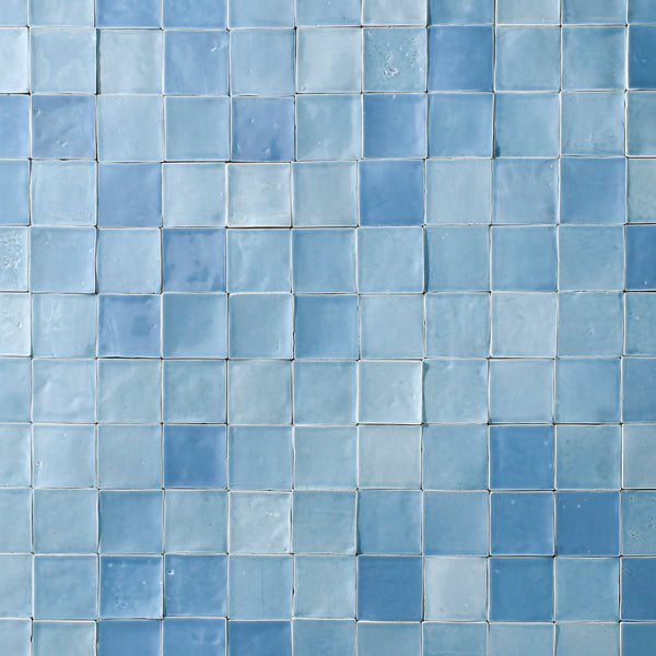 Blend of sky blue handmade square tiles YZ6AG3 1B – VEELVLAK-Frēodōm